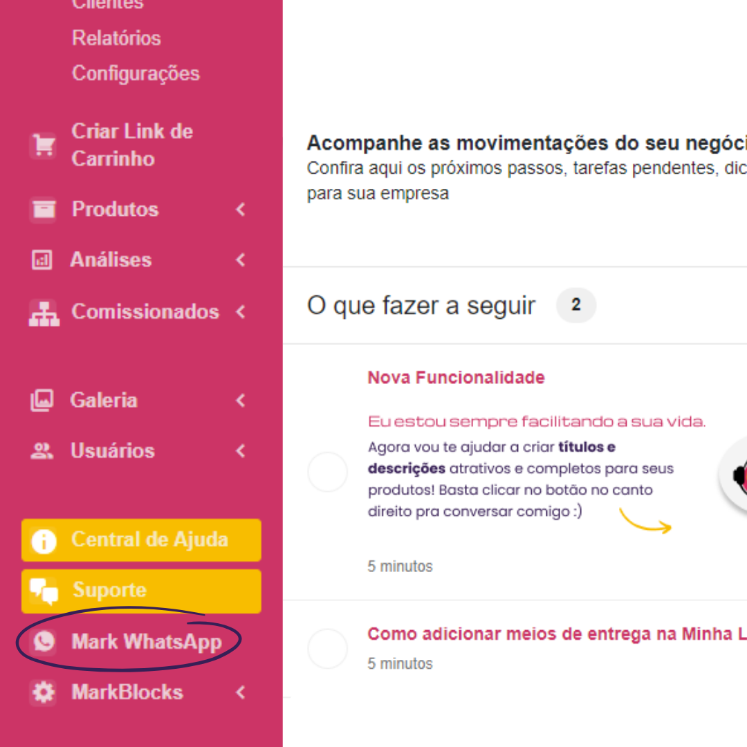 WhatsApp Mark – Instalação – Mark